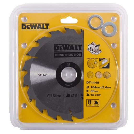 Dewalt Dt1148-qz Series 30 Circular Saw Blade 184mm X 30mm X 18t ...
