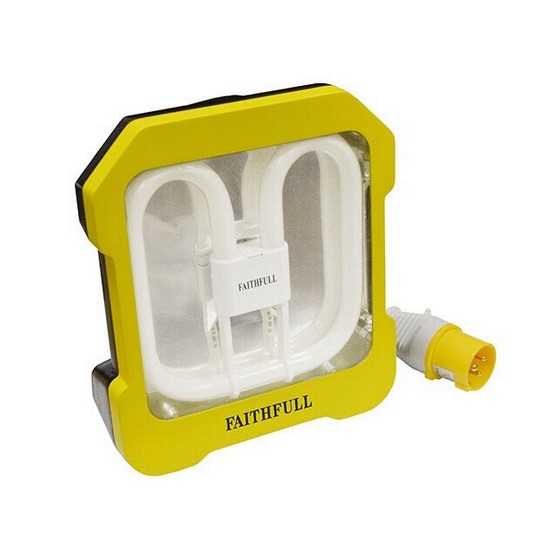 Faithfull Fppslt38iml Task Light With Socket 110v - Anglia Tool Centre