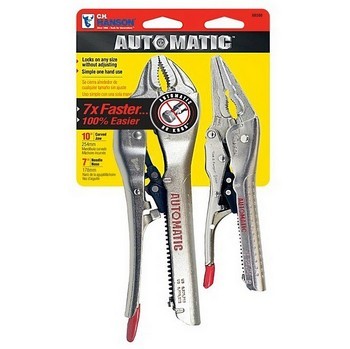Hanson 80305 Auto Lock 2 Piece Plier Set - Anglia Tool Centre