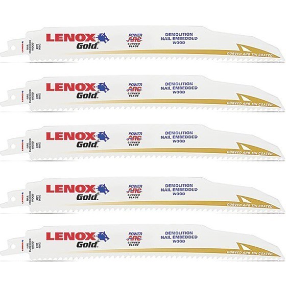 Lenox 21089960gr Pack Of 5 Gold Demolition Reciprocating Saw Blades ...