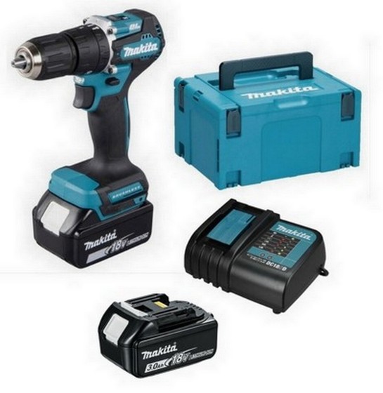 Makita Dhp487rfj 18v Lxt Brushless Combi Hammer Drill 2 X 3.0ah Li-ion ...