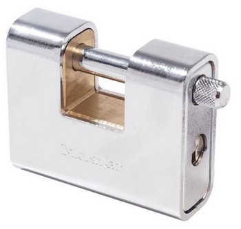 Master Lock Solid Brass Shutter Lock 80mm - Anglia Tool Centre