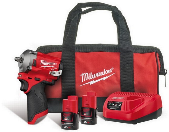Milwaukee M12fiw38-202b 12v Fuel 3/8 Inch Impact Wrench With 2 X 2.0ah ...
