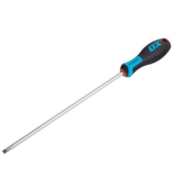 Ox Pro Slotted Parallel Screwdriver 250x6.5mm - Anglia Tool Centre