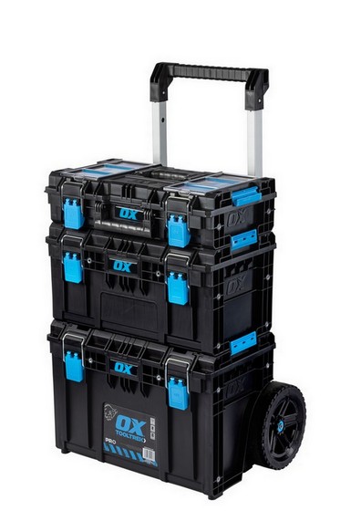 Ox Tooltrek Rolling Set Of 3 Toolboxes - Anglia Tool Centre