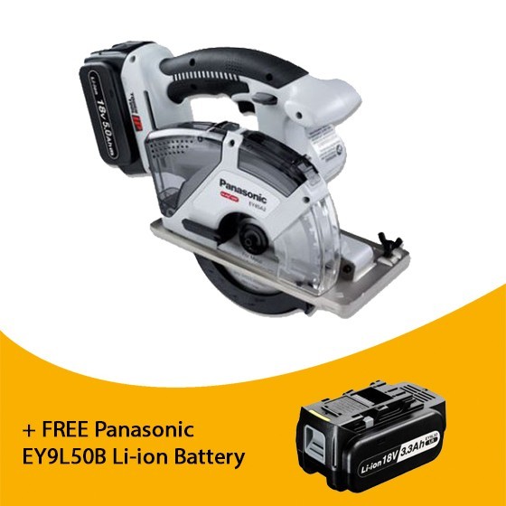 Panasonic Ey45a2lj2g31 18v Dual Voltage Circular Saw With 2x 5.0ah Li ...