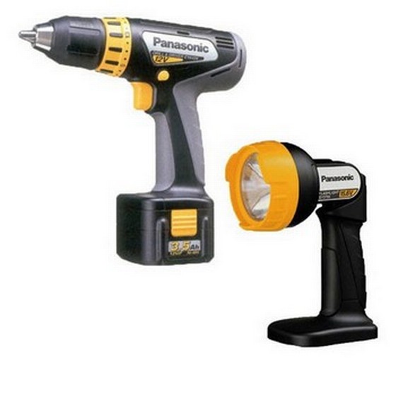 Panasonic Ey6409gqkw 12v Drill Driver 2 X 3.3ah Nimh Batteries + Torch ...
