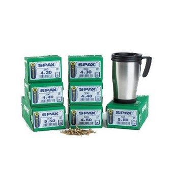 Spax Xpert Trade Pack 1300 Screws + Stainless Steel Mug - Anglia Tool ...