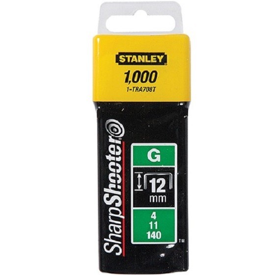 Stanley Sta1tra708t Heavy Duty Sharp Shooter Staples 12mm (pack Of 1000 ...