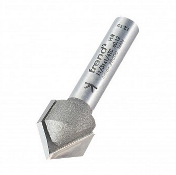 Trend 11/31x1/4tc Chamfer V Groove Cutter 45 Degrees - Anglia Tool Centre