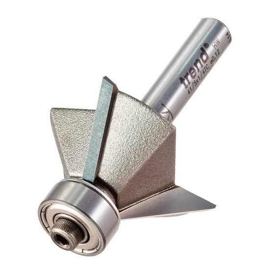 Trend 41/5x1/4tc Guided 3 Flute 45 Degree Chamfer X 11mm Cut - Anglia ...