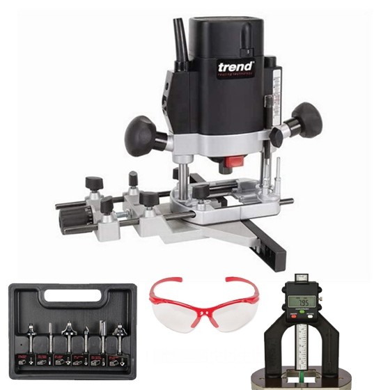 Trend T5eb 1/4 Inch Router 240v Kit With Accessories - Anglia Tool Centre